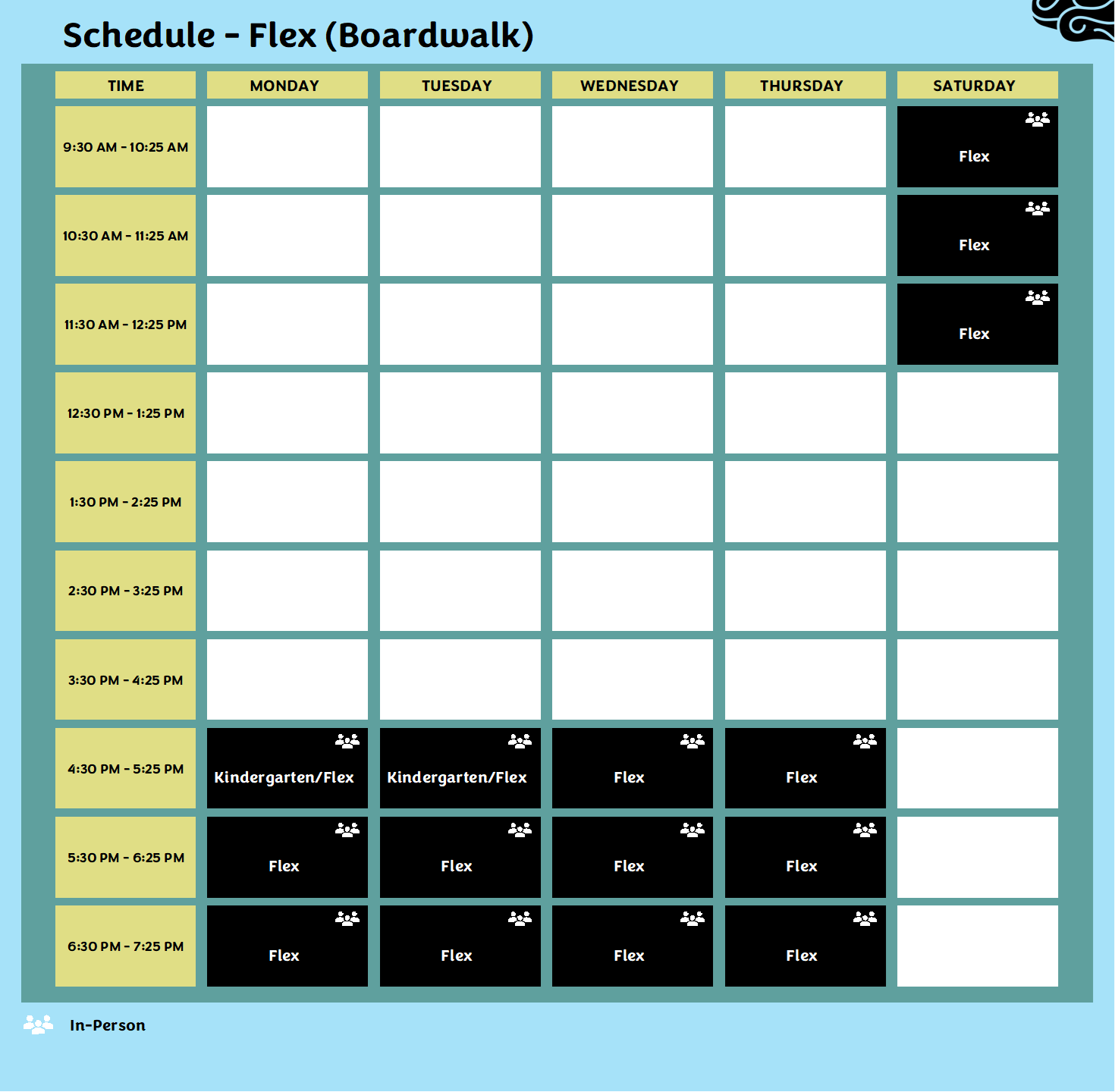 Schedule – Boardwalk | Crania Schools